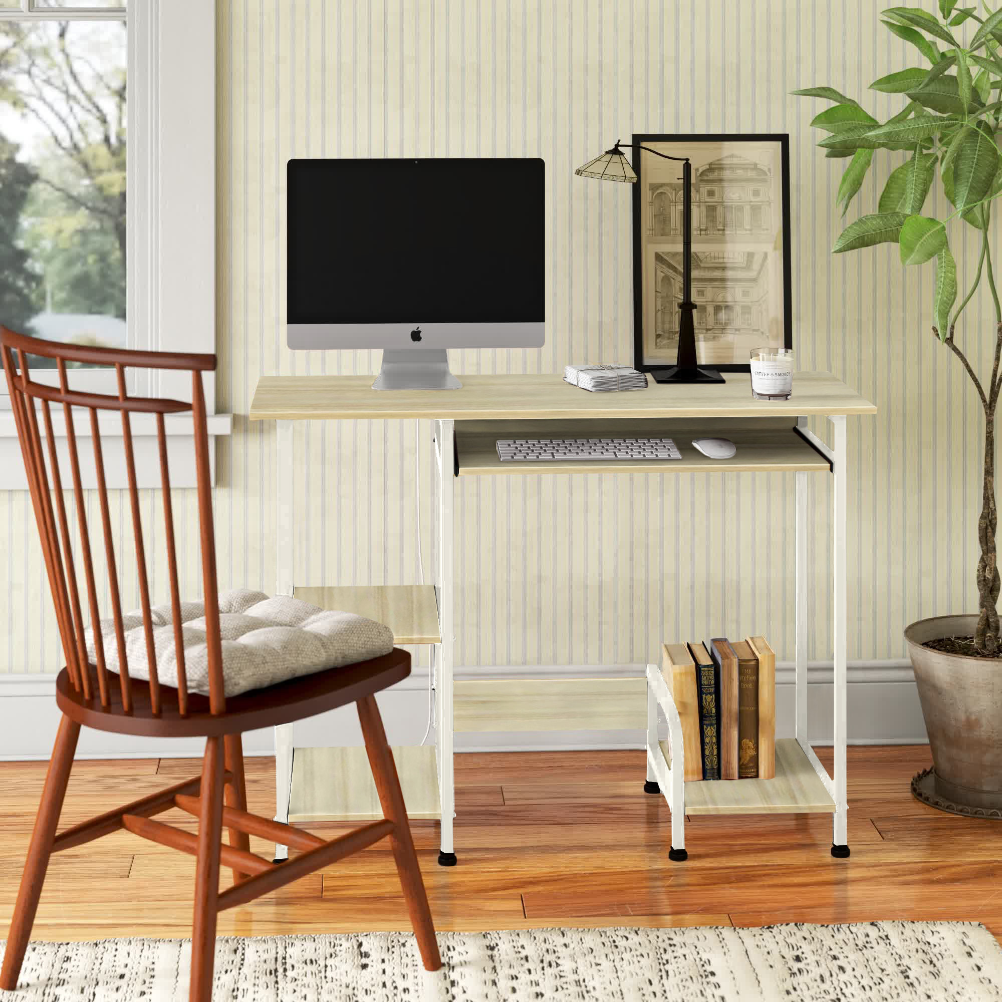 Andover Mills Computer Desk With Keyboard Tray & Reviews - Wayfair Canada