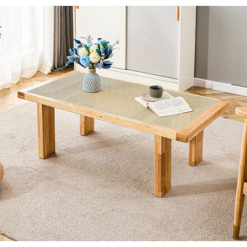 Bay Isle Home™ Modern and minimalist rectangular tabletop with rubber ...