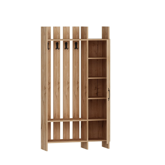 Bless international Hall Tree 36.7'' Wide with Shoe Storage | Wayfair