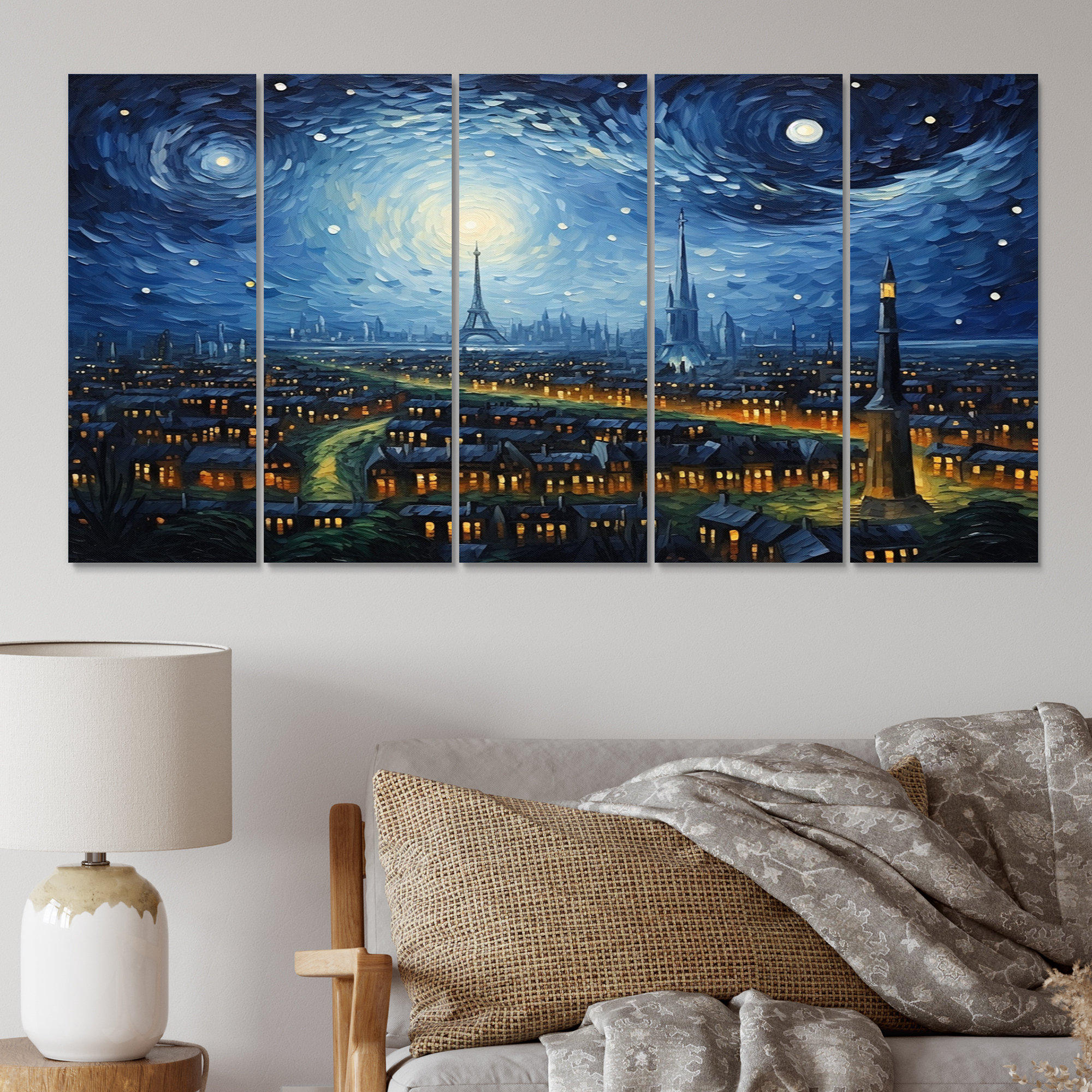 Red Barrel Studio® Masterpiece Paris City The Starry Night II ...
