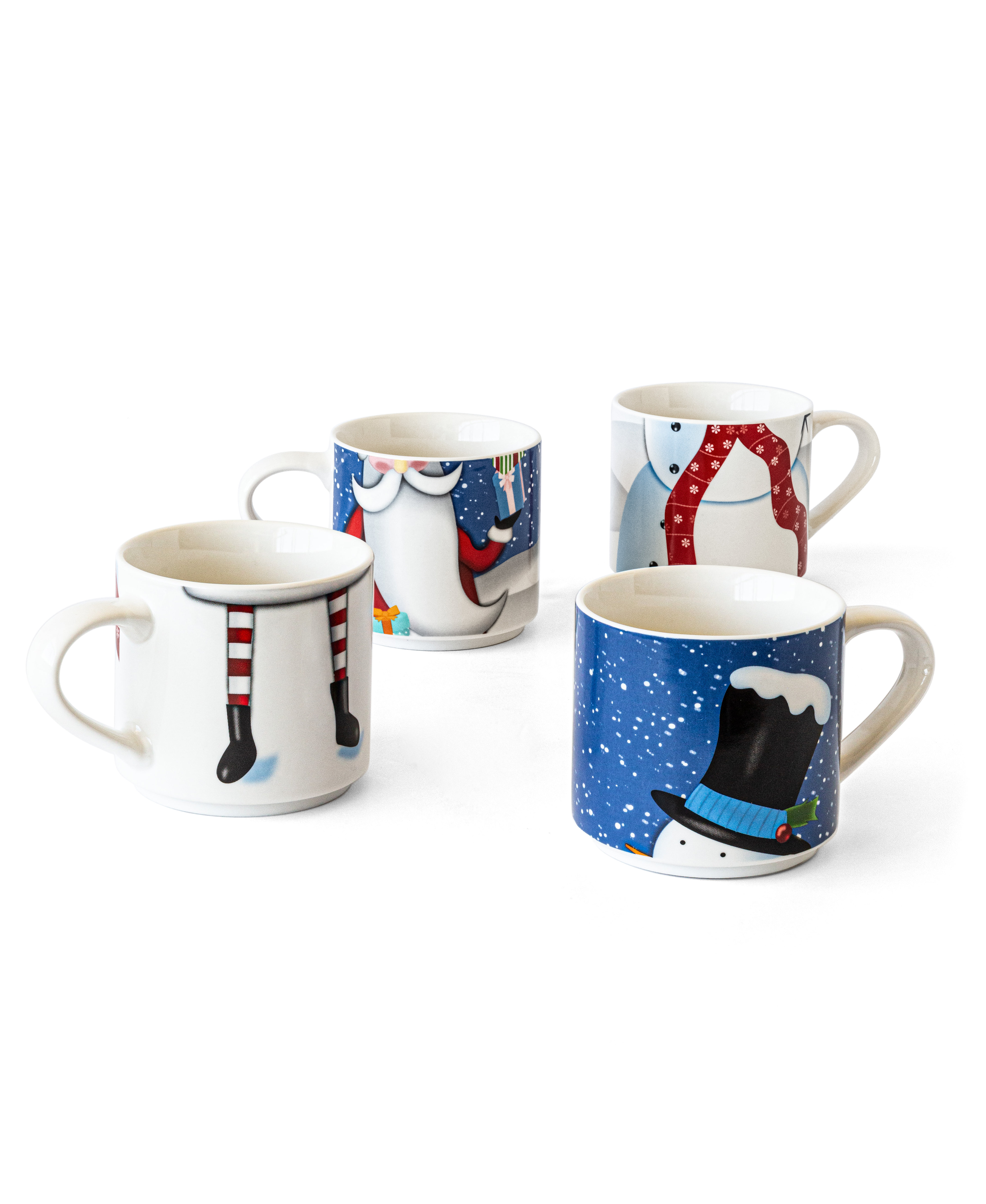 over&back 4 Pc Stackable Mugs - Snowman W/ Blue Sky & Reviews - Wayfair ...