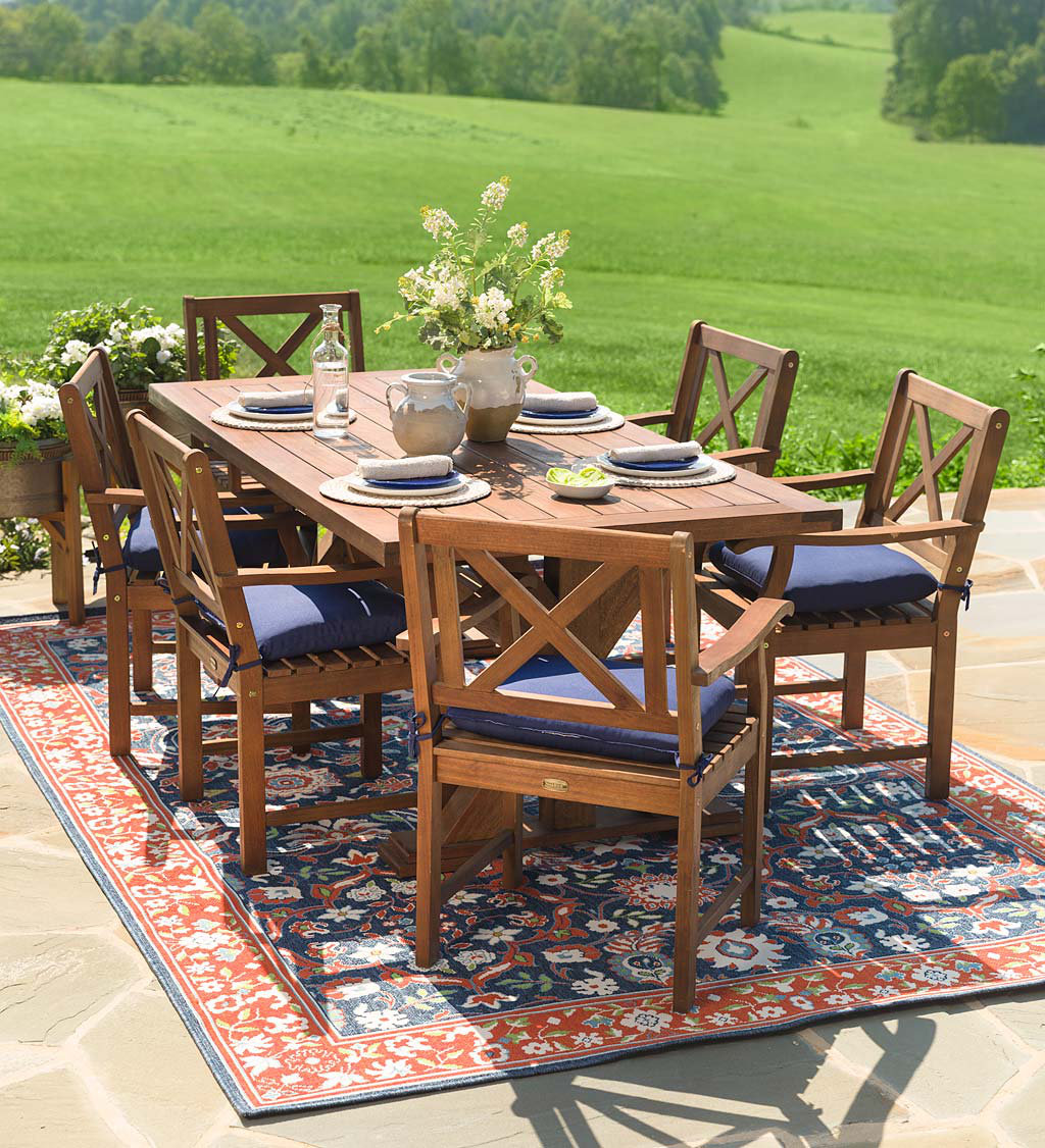 Plow & Hearth Claremont Eucalyptus Dining Table | Wayfair