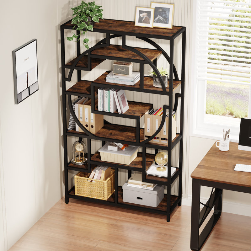 17 Stories Reydan Geometric Bookcase | Wayfair