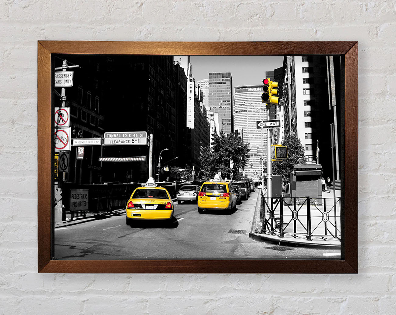 Bright Star New York City Taxi Cab - Single Picture Frame Art Prints ...
