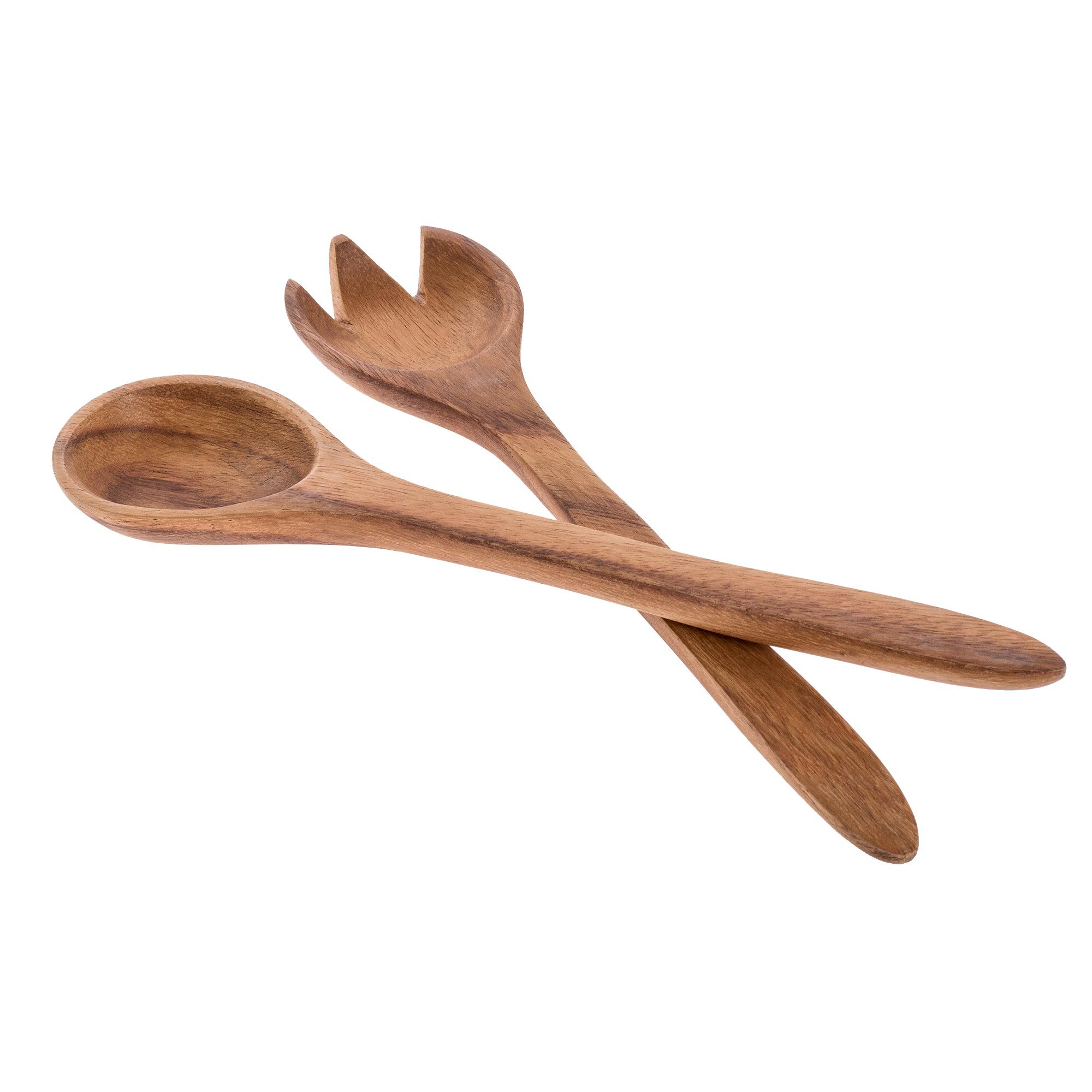 Millwood Pines Handmade Fresh Salad Teak Wood Salad Servers (Pair ...