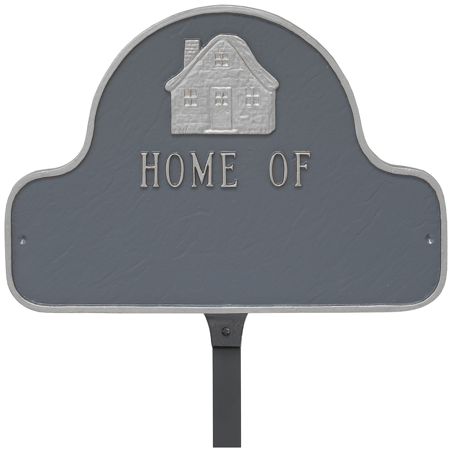 Montague Metal Products Home of Arch Address Sign Plaque with Lawn ...