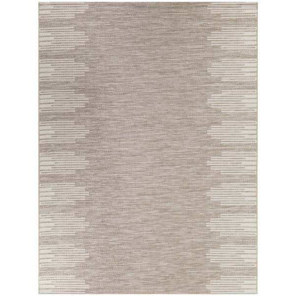Birch Lane Felisha Tan Art Deco Indoor/Outdoor Area Rug & Reviews ...