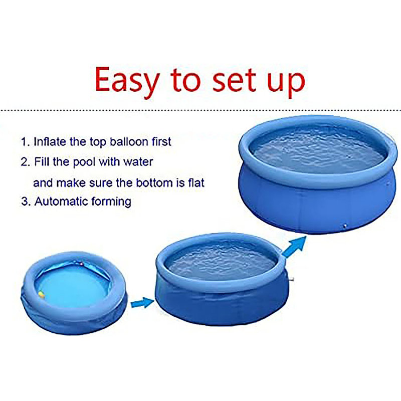 Beniar 2.5 ft x 10 ft Inflatable Pool | Wayfair