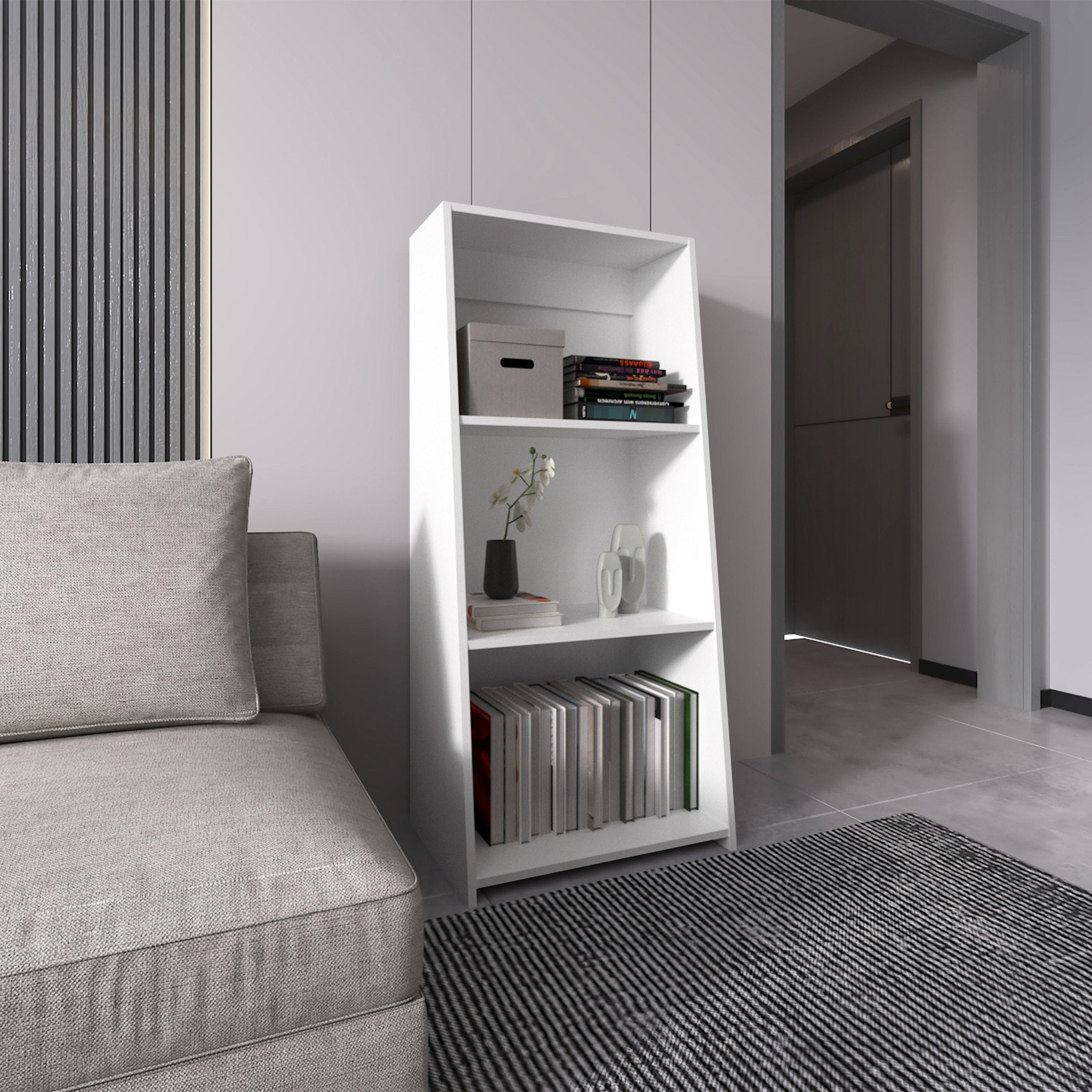 Wrought Studio™ Modern White 47" Bookcase - Stylish And Practical ...