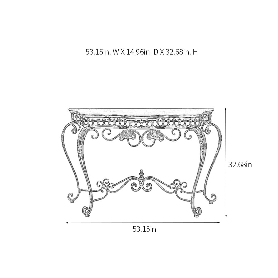 Liu's ink furniture Retro Curved Art Console Table | Wayfair