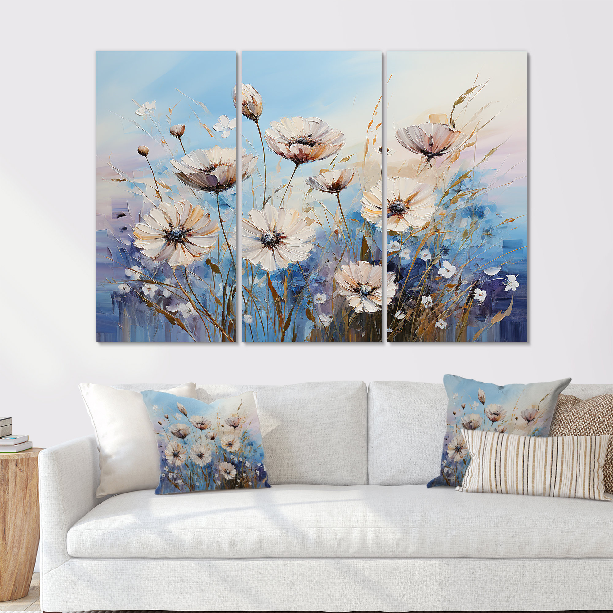 Red Barrel Studio Divine Cornflowers Blooming Field II - Flower Field ...