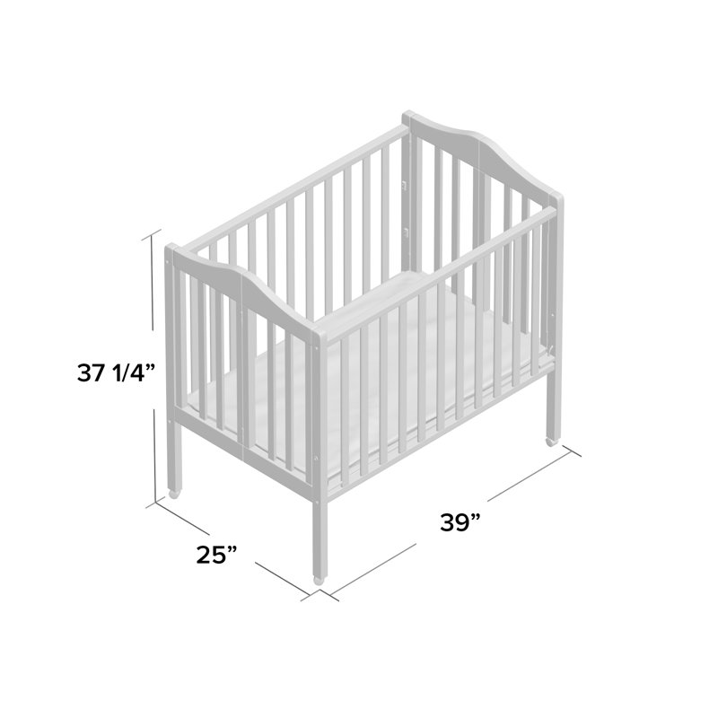 Delta Children Folding Mini Portable Crib with Mattress & Reviews | Wayfair
