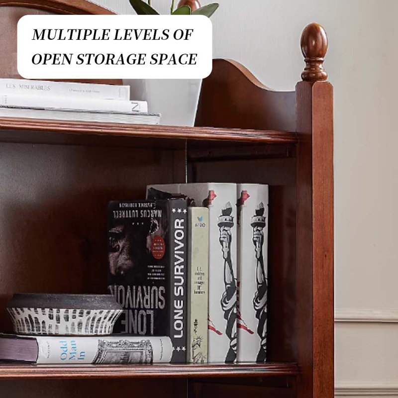 Canora Grey Small solid wood bookcase with drawers | Wayfair