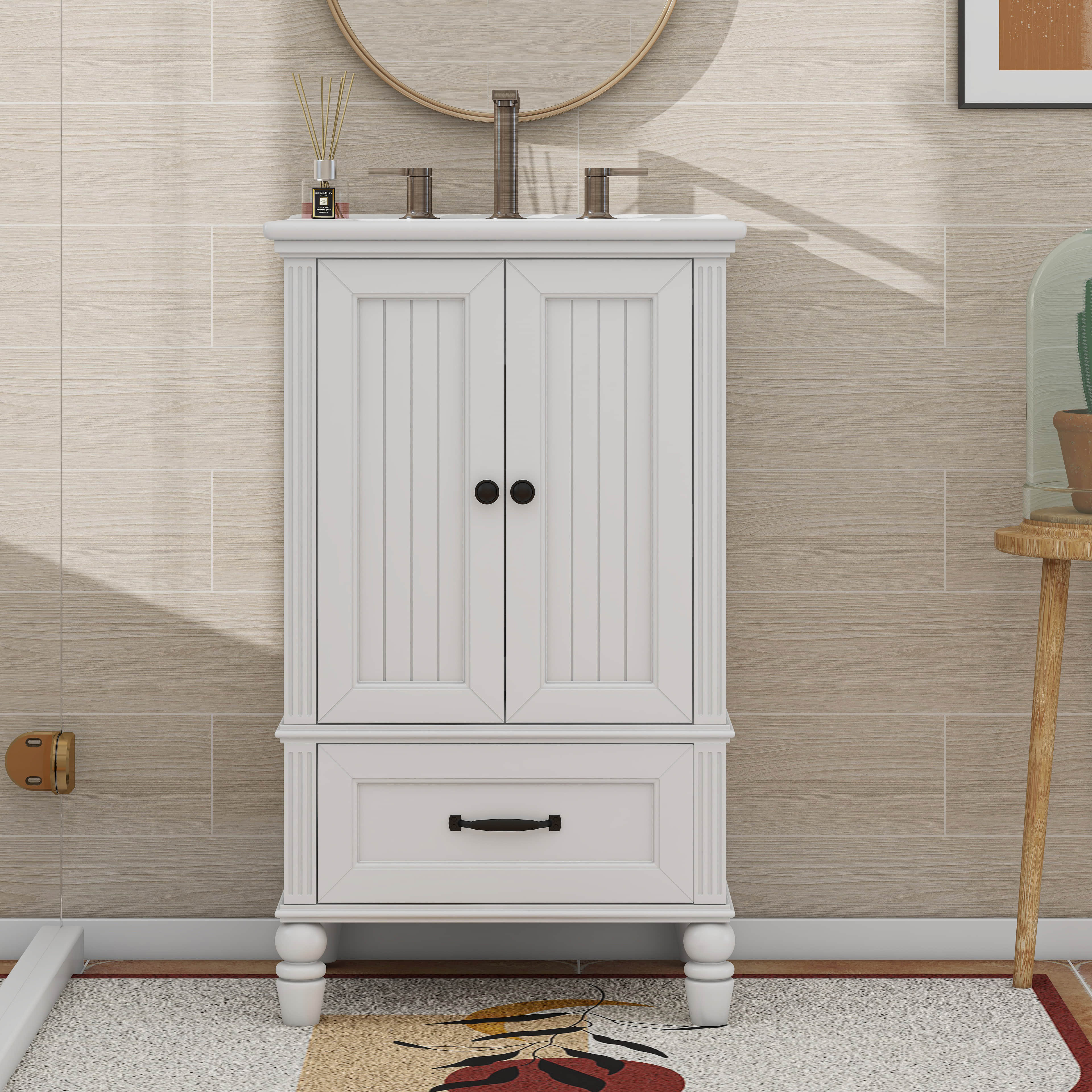 Cosmic 20" Bathroom Vanity With Sink, Two Doors, Magnetic Door Stopper ...