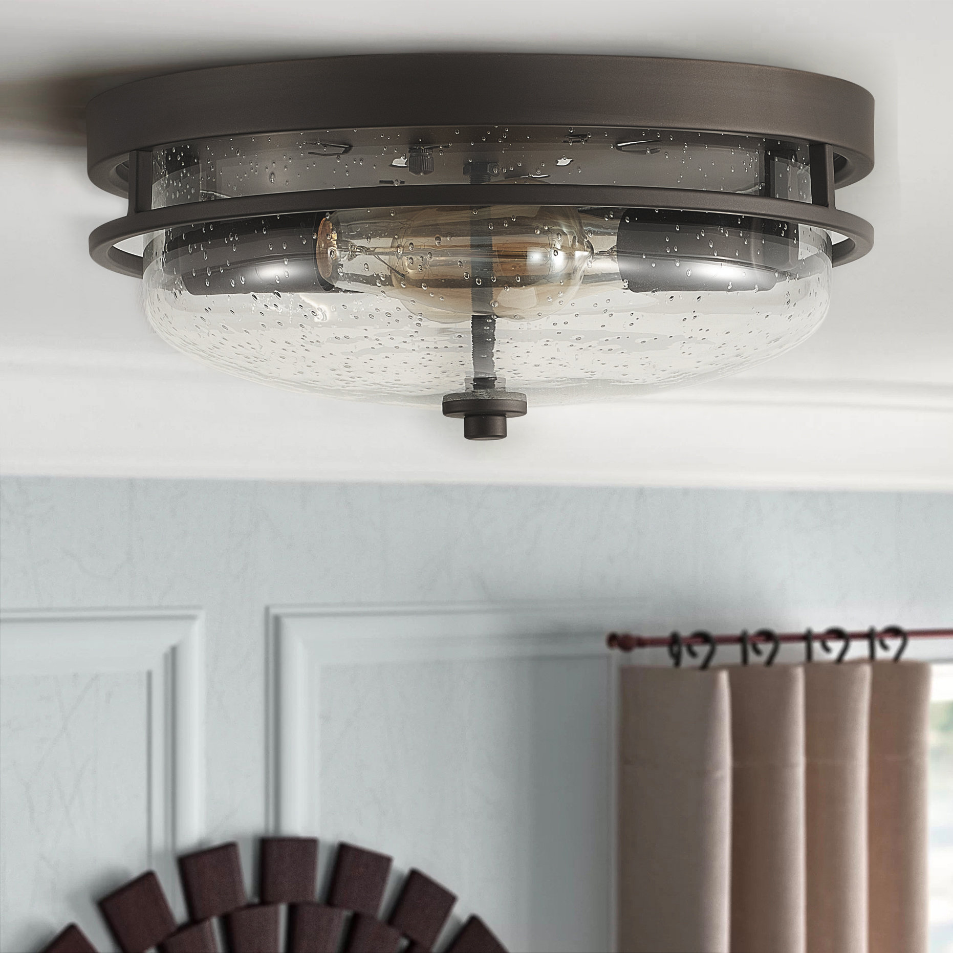 Breakwater Bay Rockefeller Glass Flush Mount | Wayfair