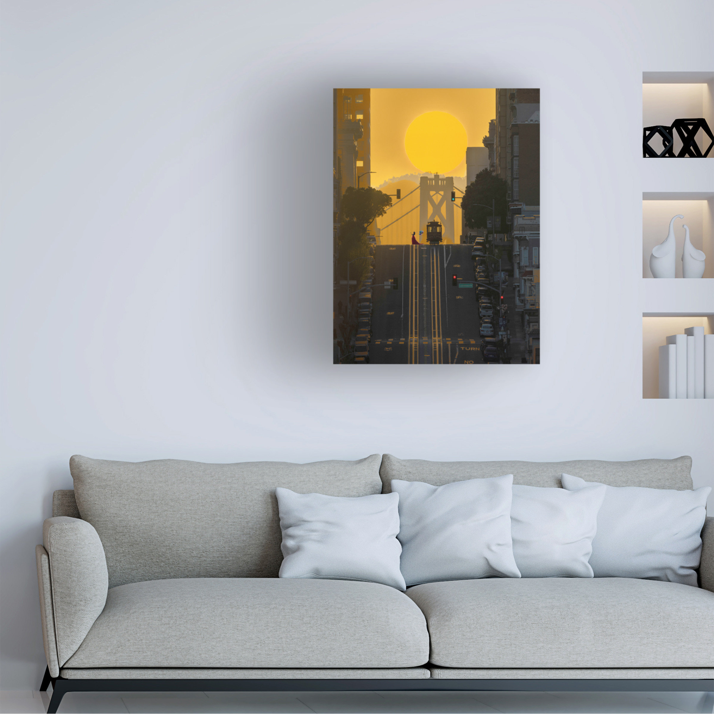 Trademark Fine Art Yemay Hsieh Sunrise Over Bay Bridge Canvas Art | Wayfair