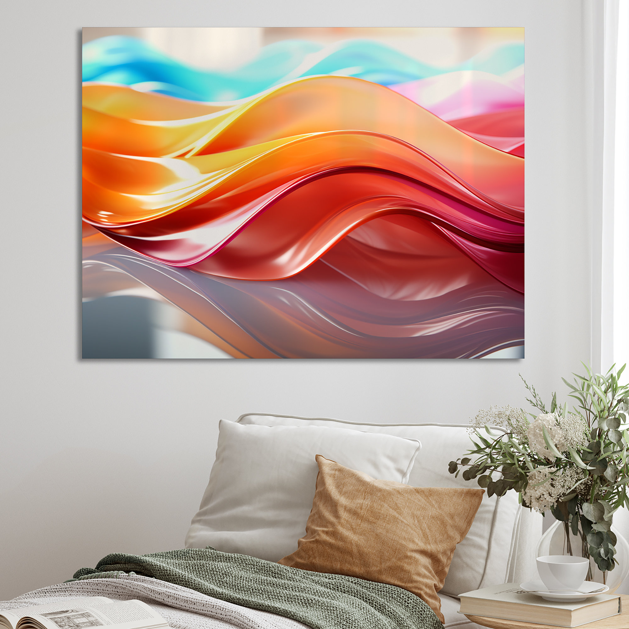 Wrought Studio Rainbow Colours Symphony - Abstract Shapes Canvas Prints ...