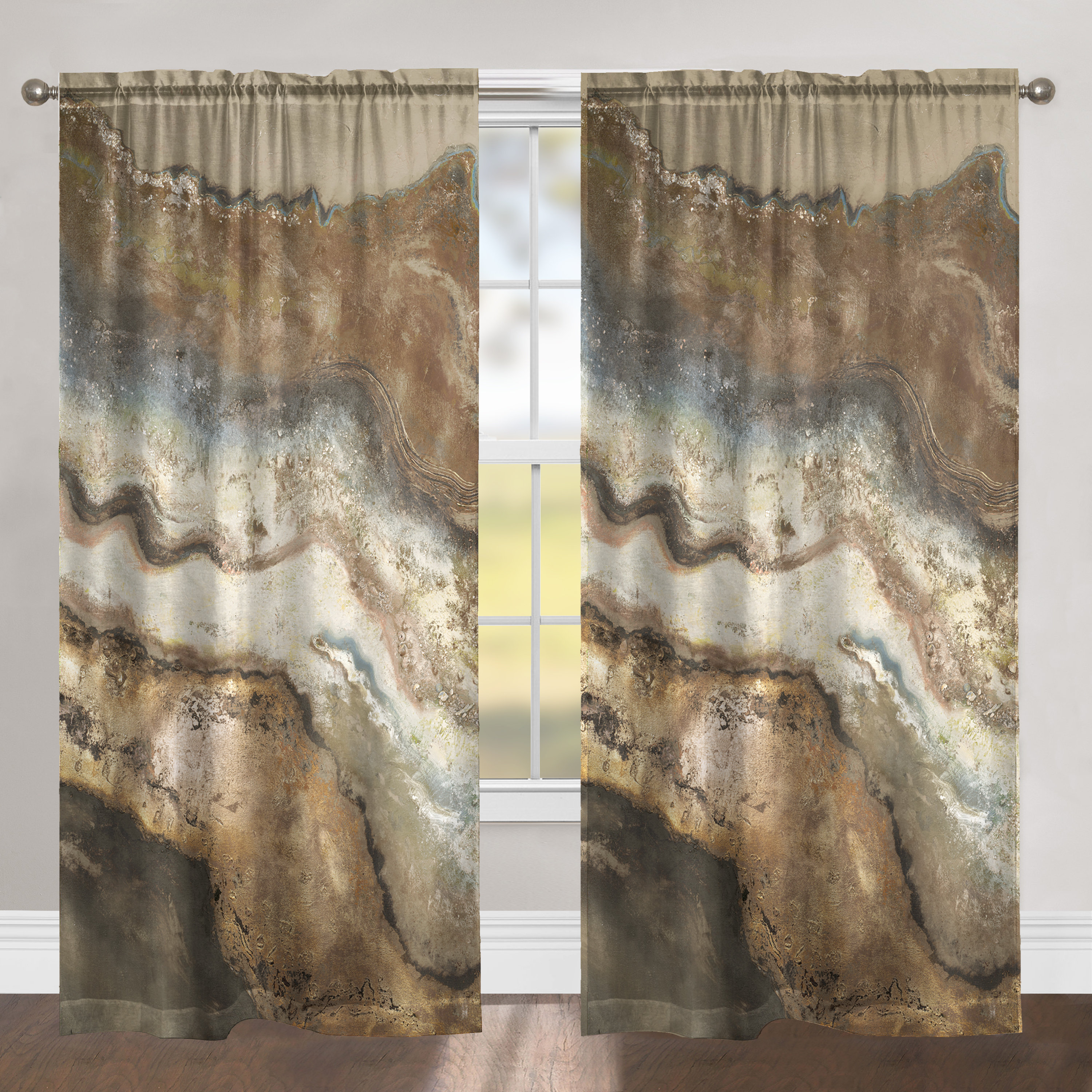 Laural Home Asturias Lava Flow Abstract Blackout Curtains | Wayfair