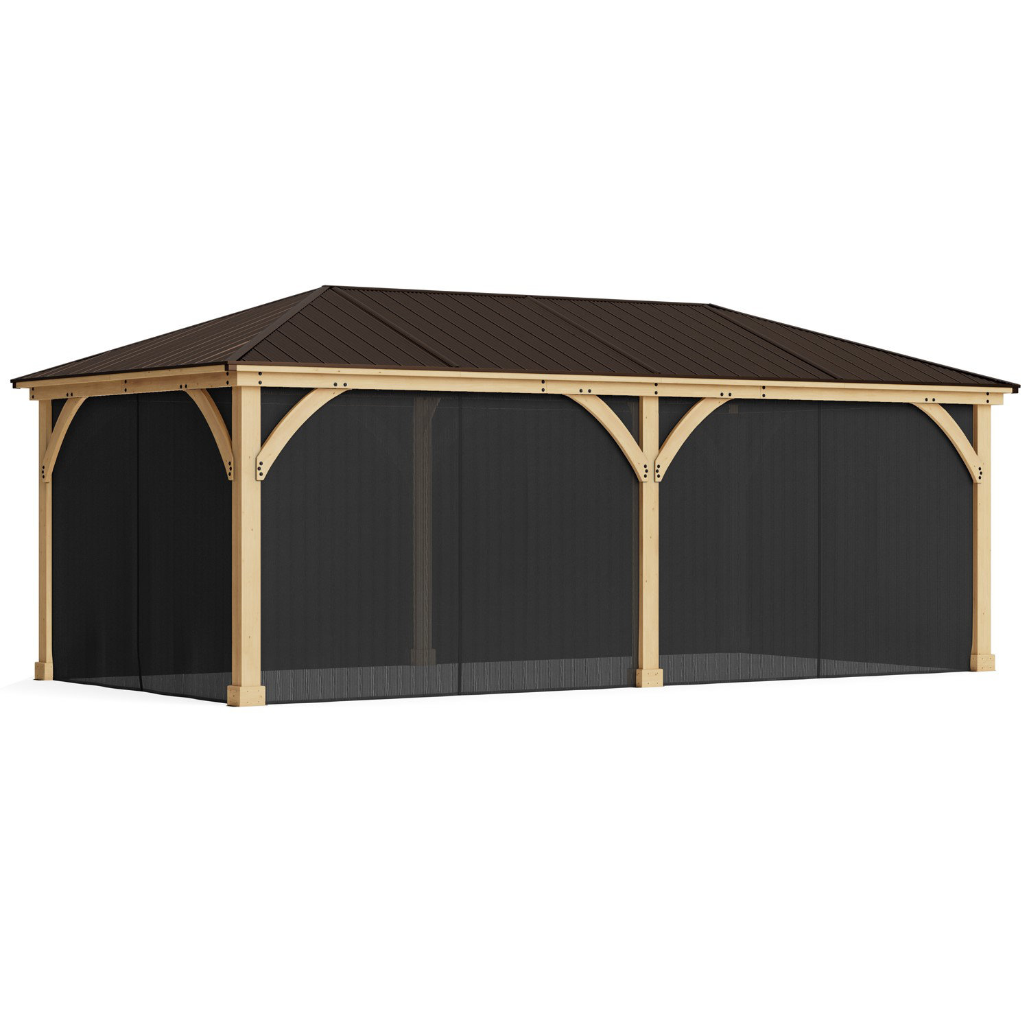 Yardistry Black Fabric Screen for Gazebo | Wayfair