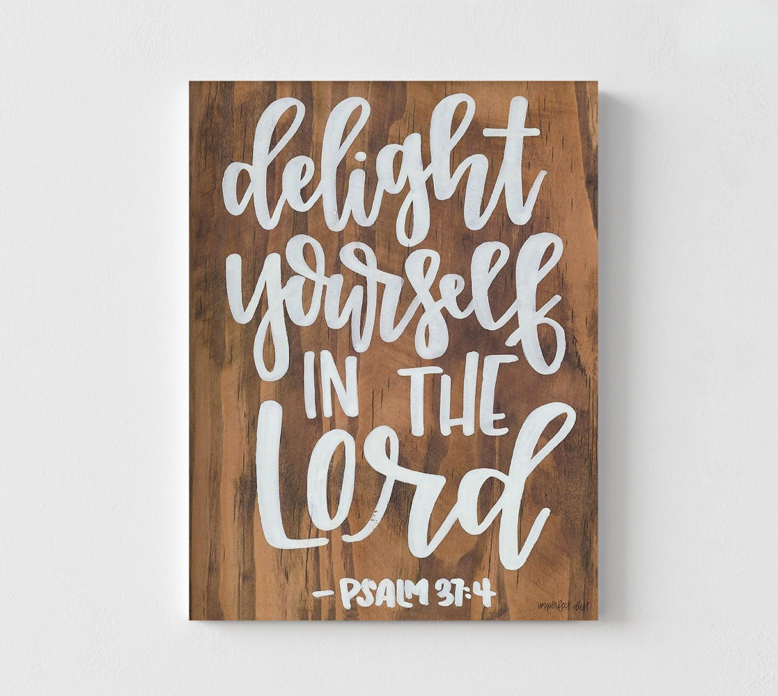 WeFrameArt Delight Yourself In The Lord, Psalm 37:4 Print, Christian ...