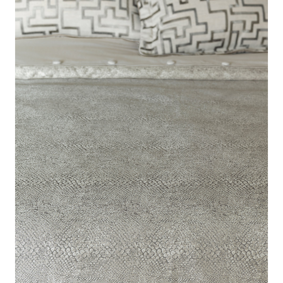 Eastern Accents Ezra Smoke Reversible Duvet Cover | Perigold