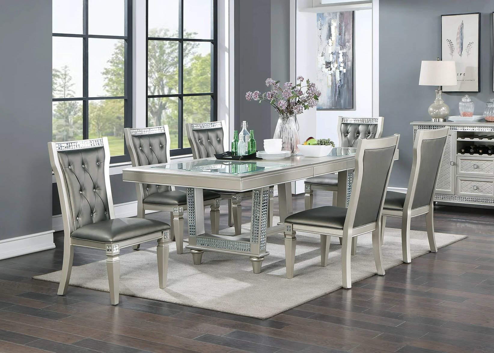 Rosdorf Park Jeko Rectangular 84'' L x 42'' W Dining Set | Wayfair