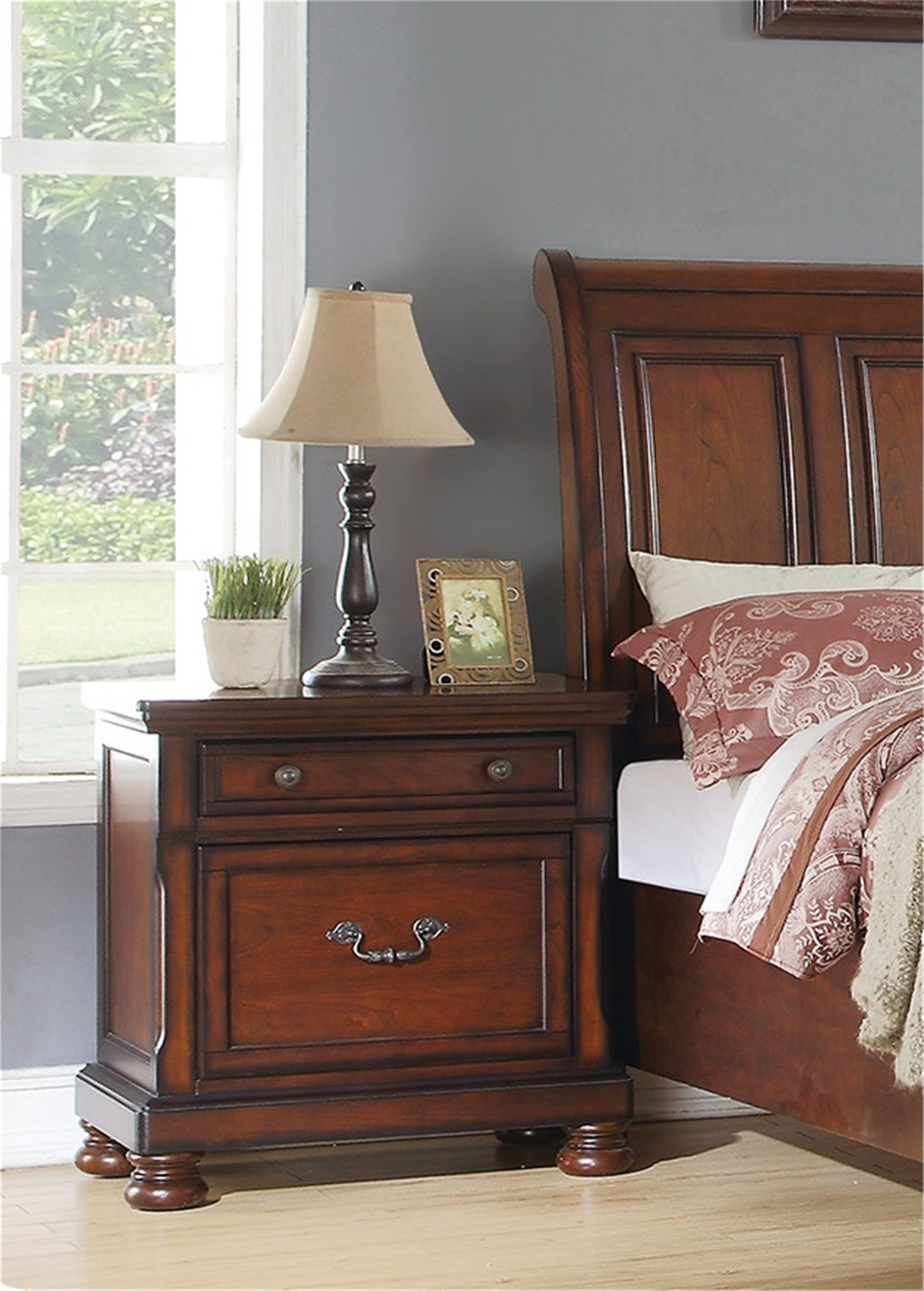Red Barrel Studio® Wood Frame Nightstand With 2 Drawers | Wayfair