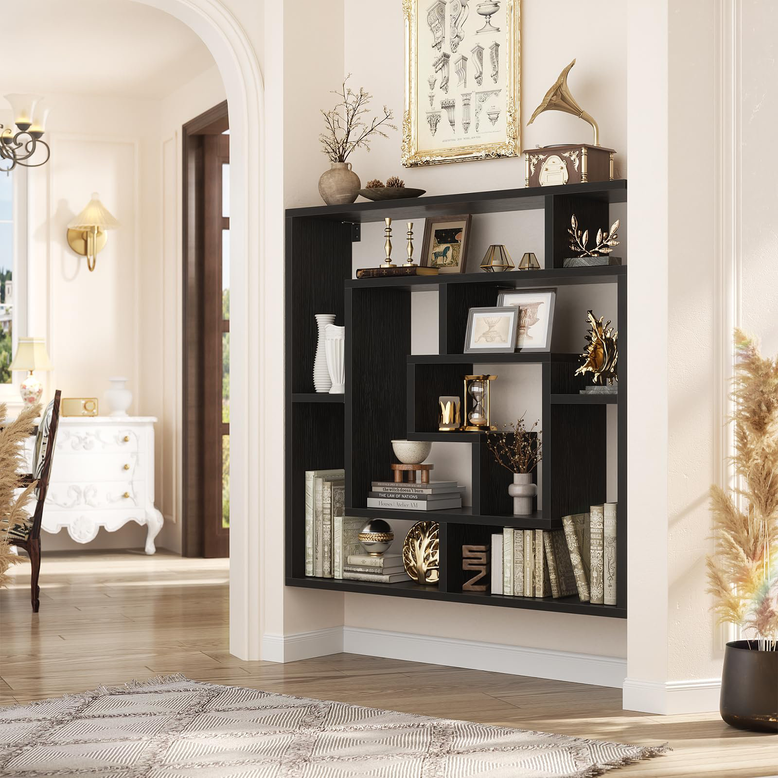 Latitude Run® 5 Tier Display Book Shelf Wall Mounted For Wall, Bedroom ...