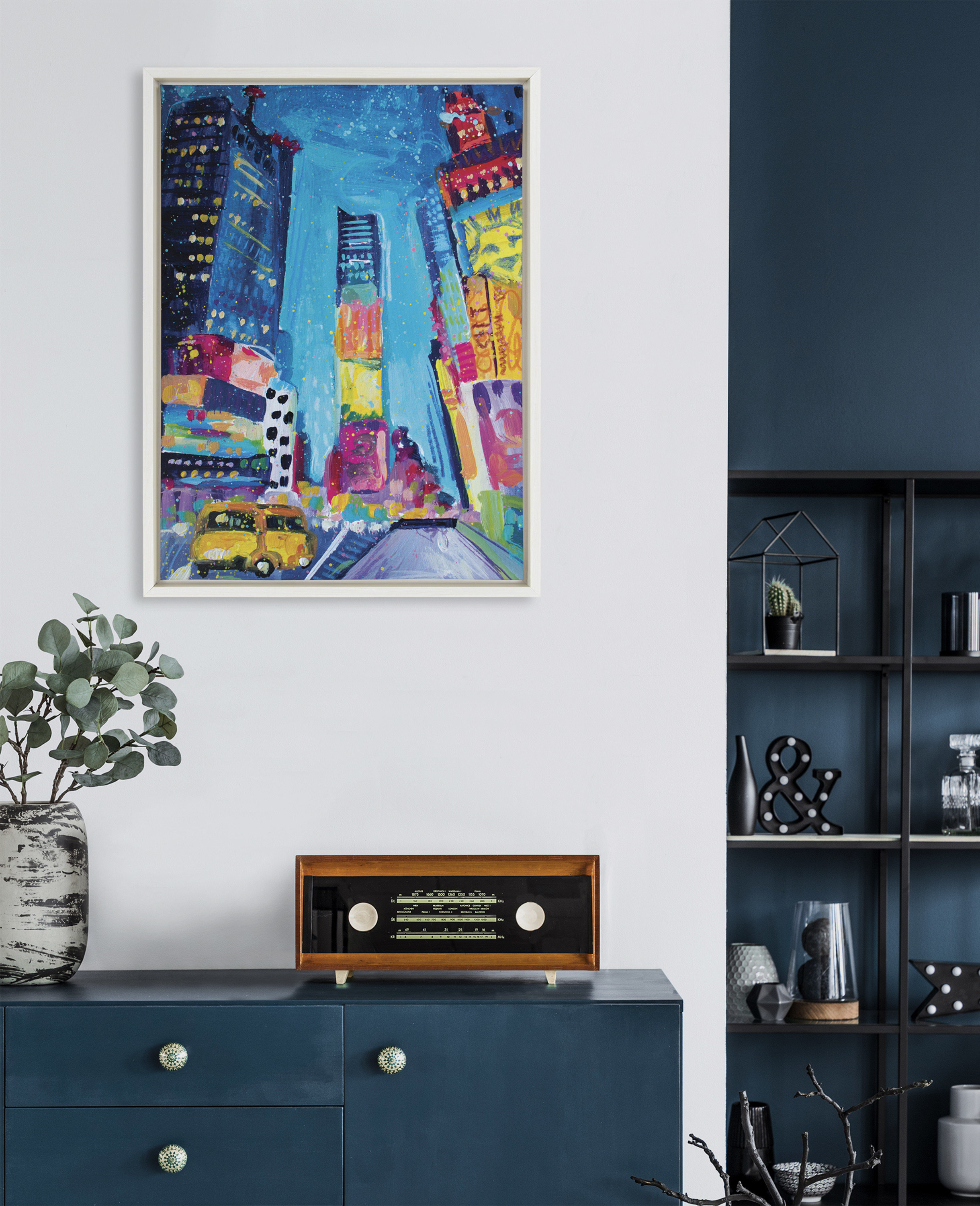 Red Barrel Studio® Sylvie Time Square Study No 4 Framed Canvas by ...