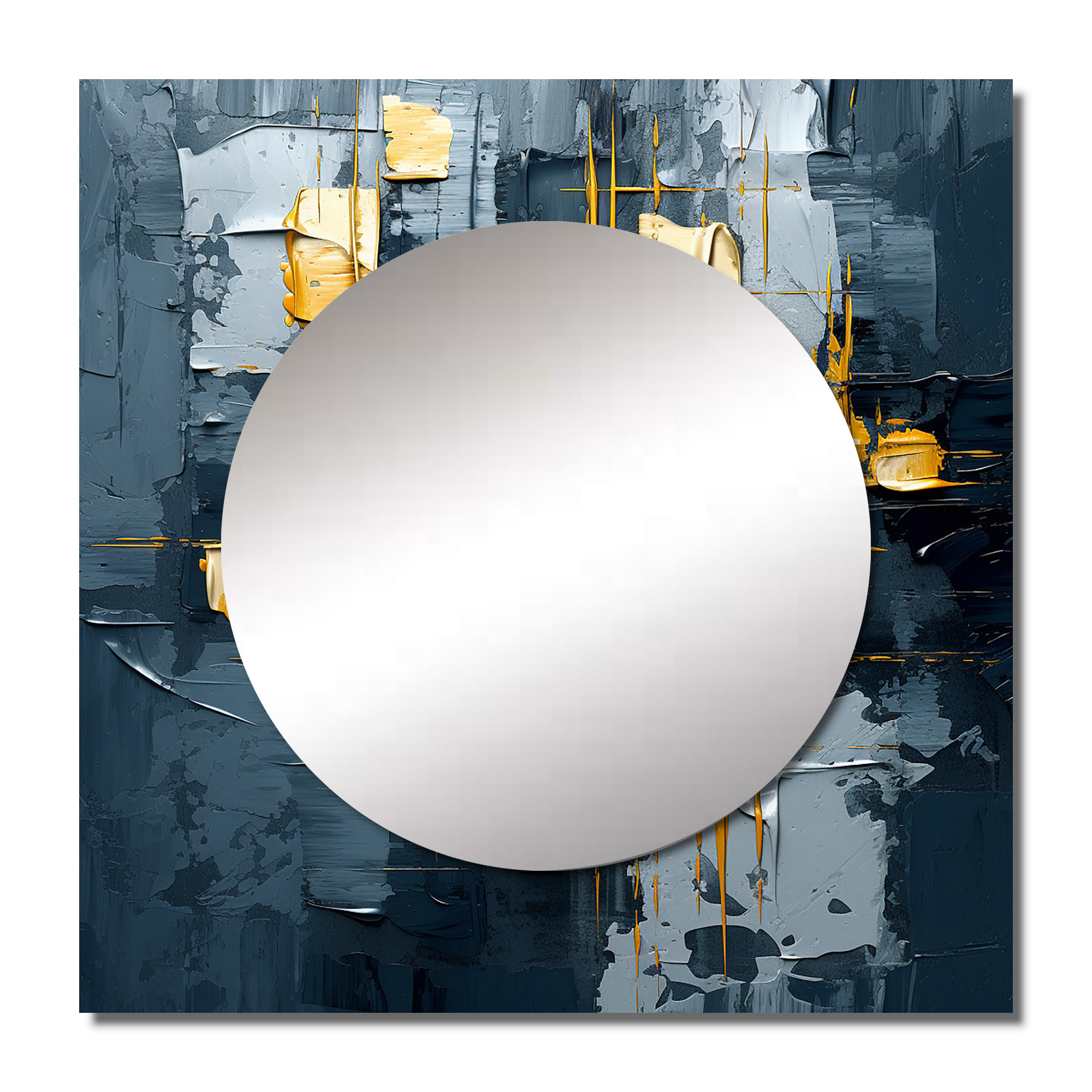 East Urban Home Penelopia - Abstract Large Square Mirror For Wall Art ...
