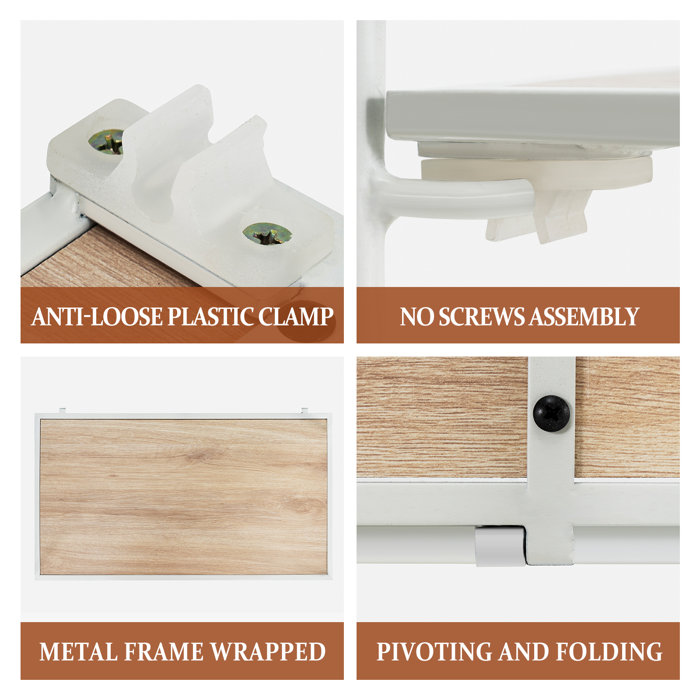 17 Stories Lejon No Assembly Folding Etagere Bookcase & Reviews | Wayfair