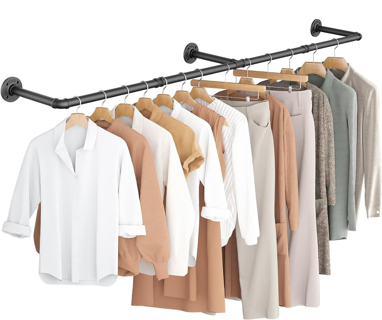 Trent Austin Design® Shullsburg 65.75'' Iron Wall Mounted Clothes Rack ...