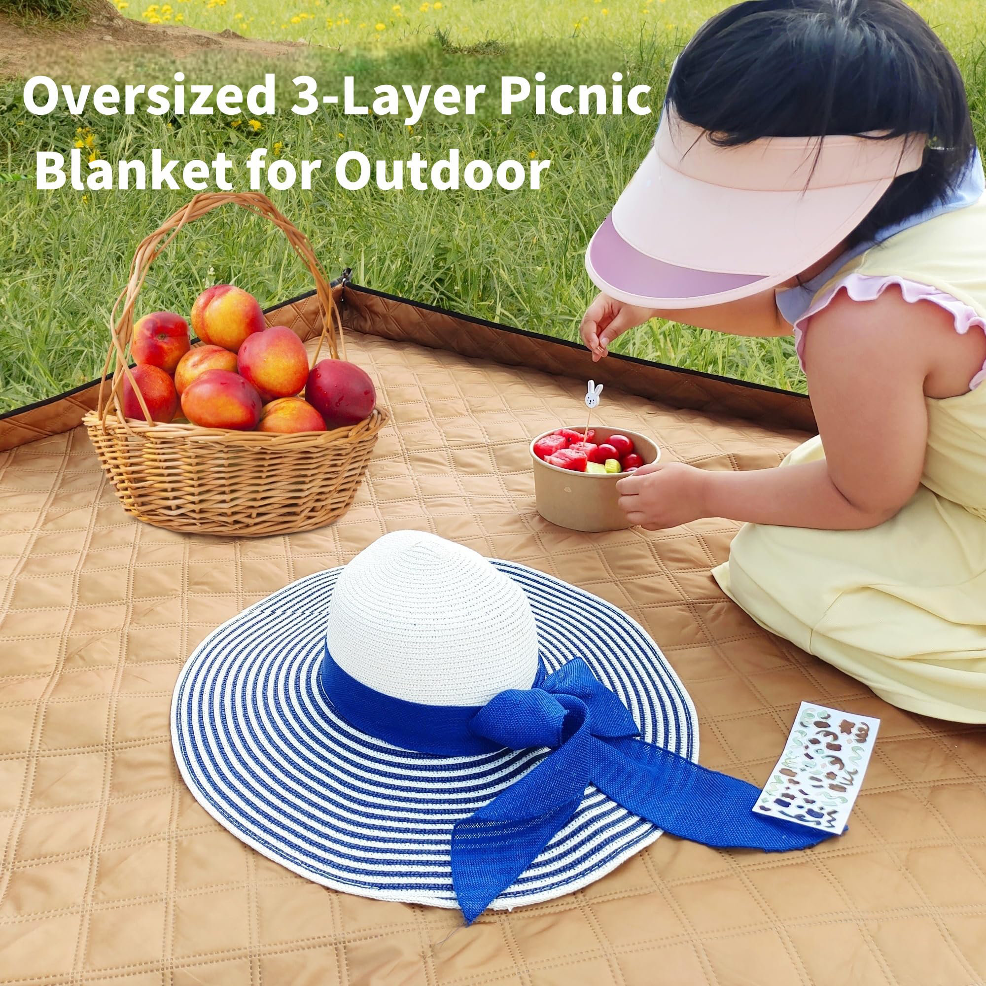 Arlmont & Co. Waterproof Outdoor Picnic Blanket With Outer Packing Bag ...