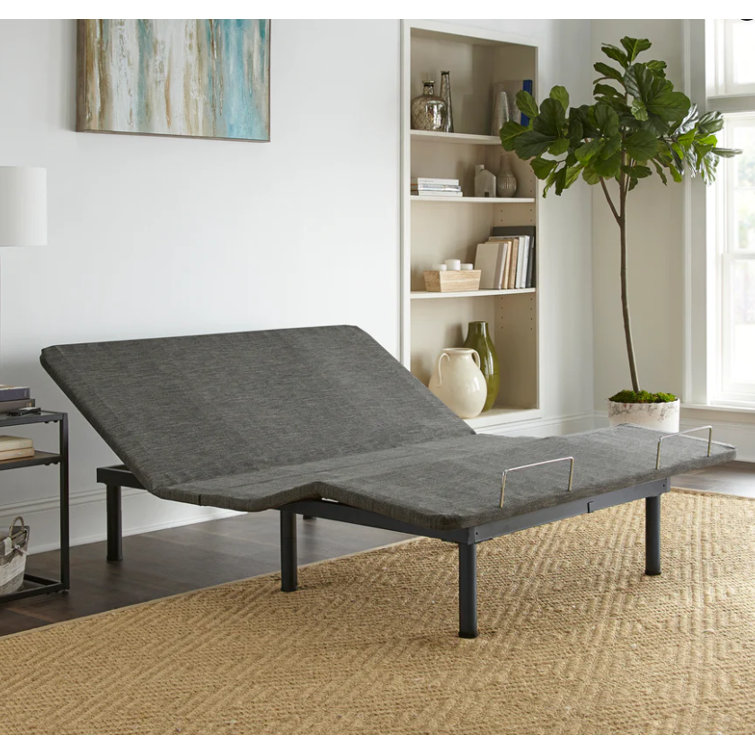 Alwyn Home Upholstered Zero Clearance Adjustable Base with Massage and ...