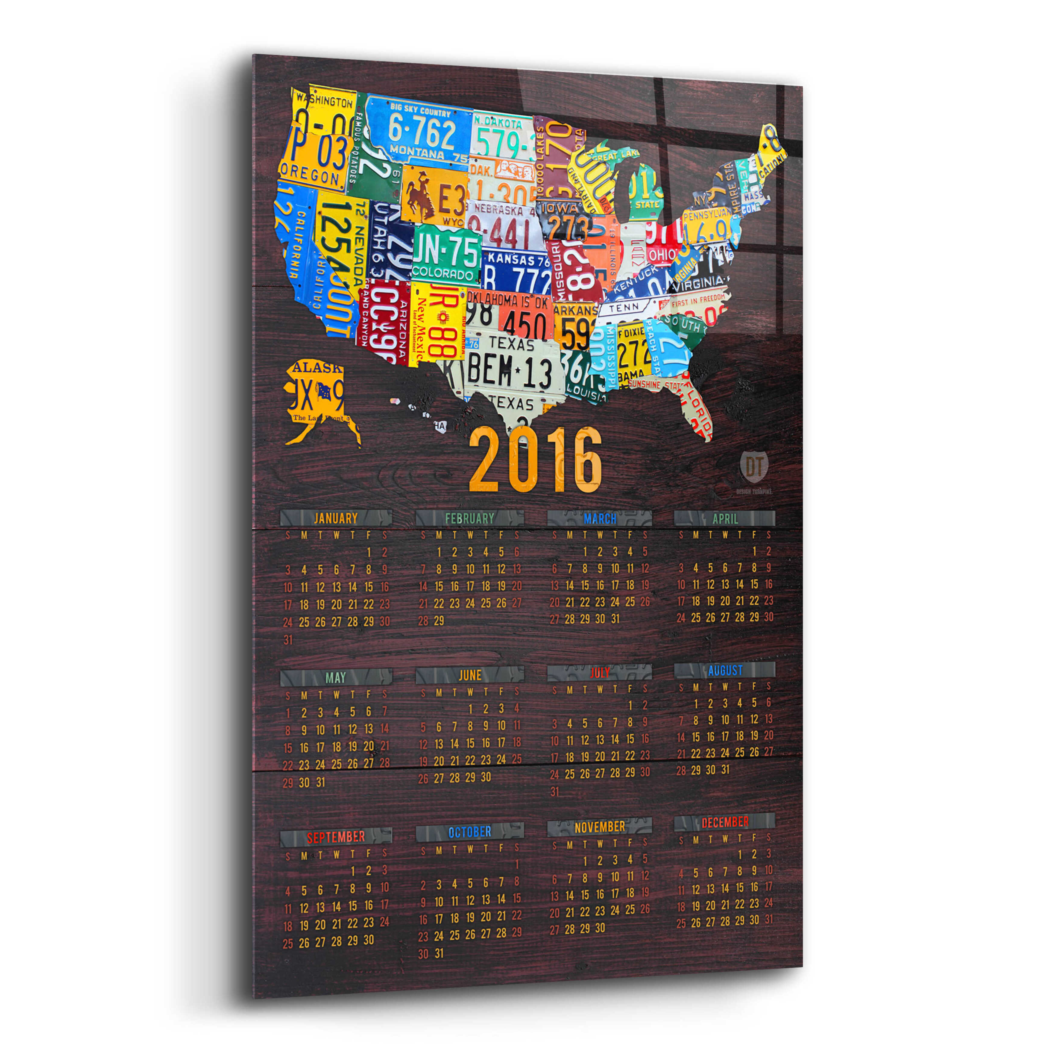 Williston Forge 2016 Calendar On Plastic / Acrylic by Design Turnpike ...