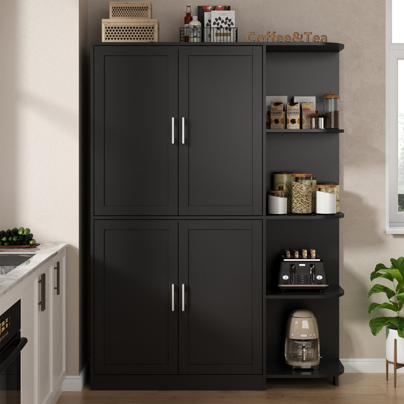 Ebern Designs Kitchen Pantry Storage Cabinet, Food Pantry Cabinet With ...