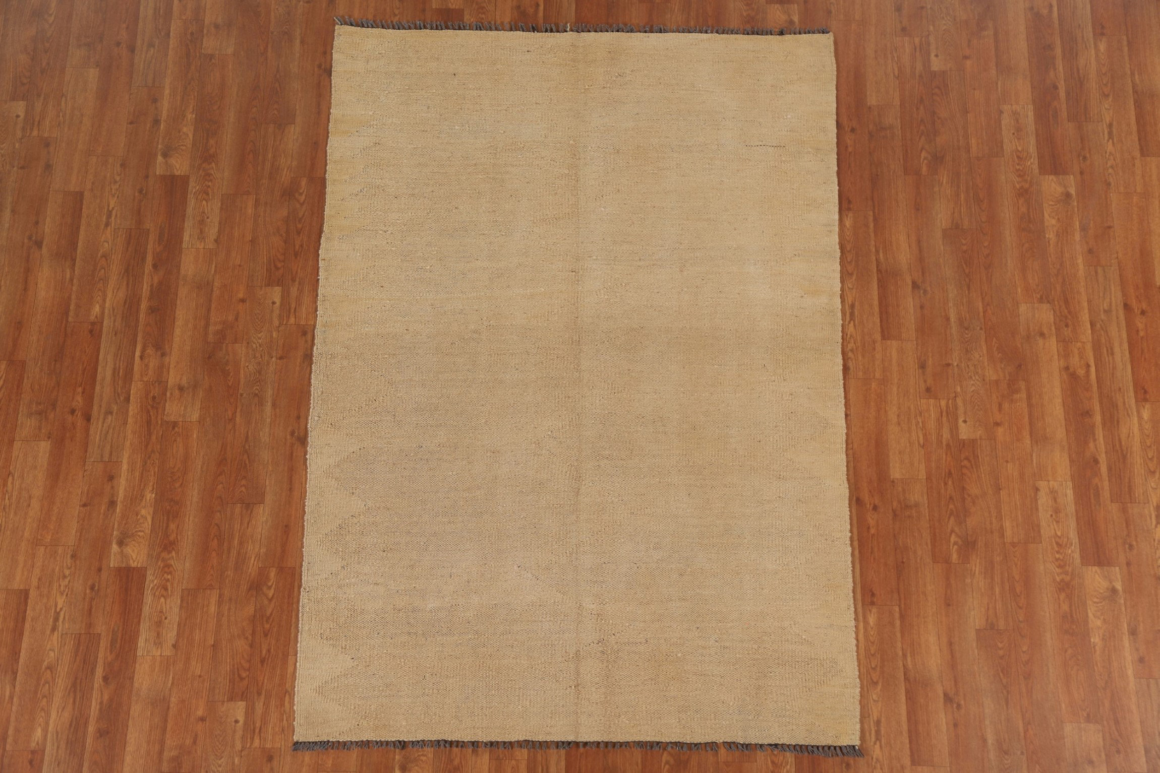 Foundry Select Modern Solid Kilim Earth Tone Area Rug 4x6 | Wayfair