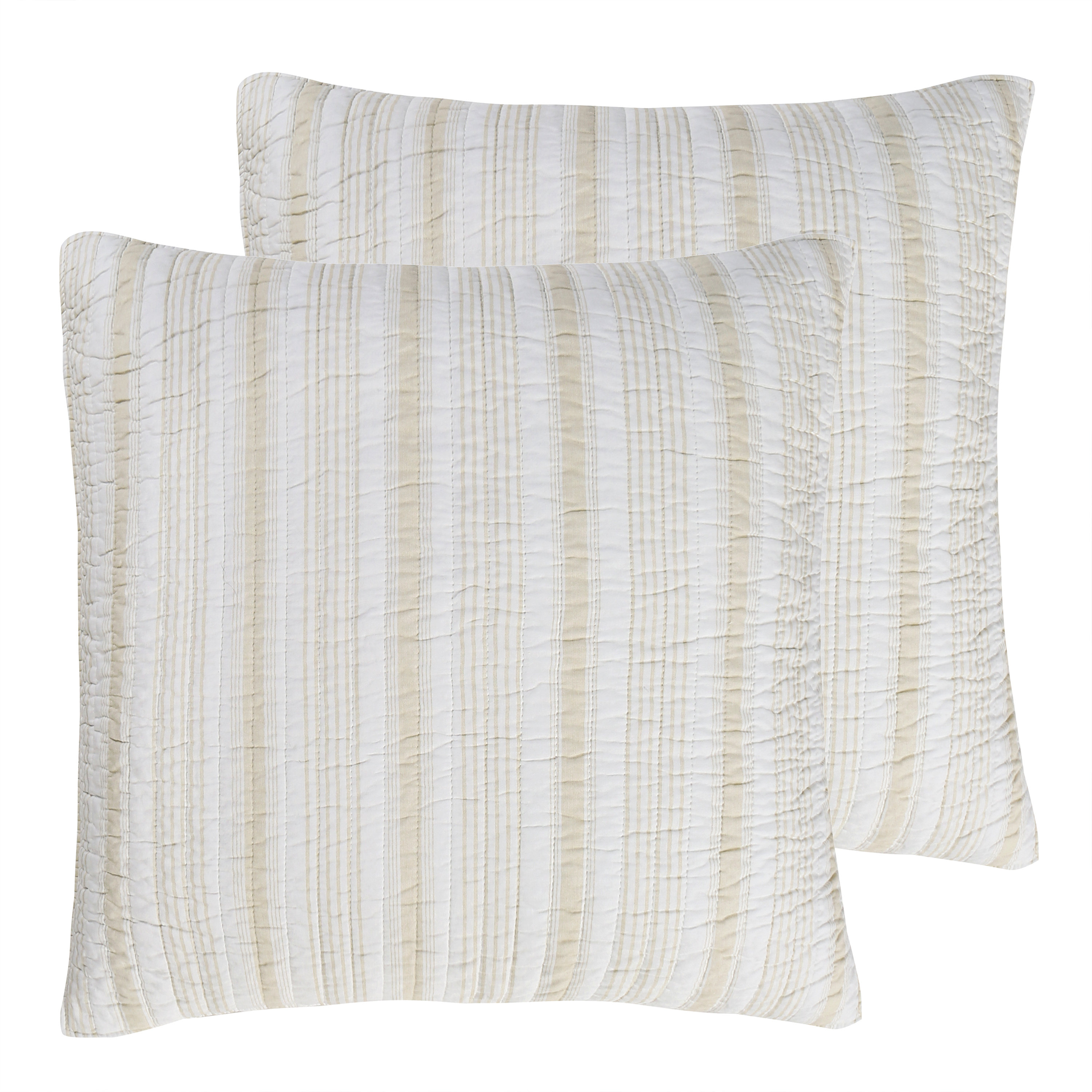 Birch Lane™ Icarus Euro Sham Set of 2 - Quilt back Stripe | Wayfair