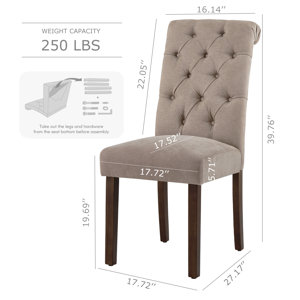 Red Barrel Studio® Bookout Tufted Wooden Dining Side Chairs & Reviews ...