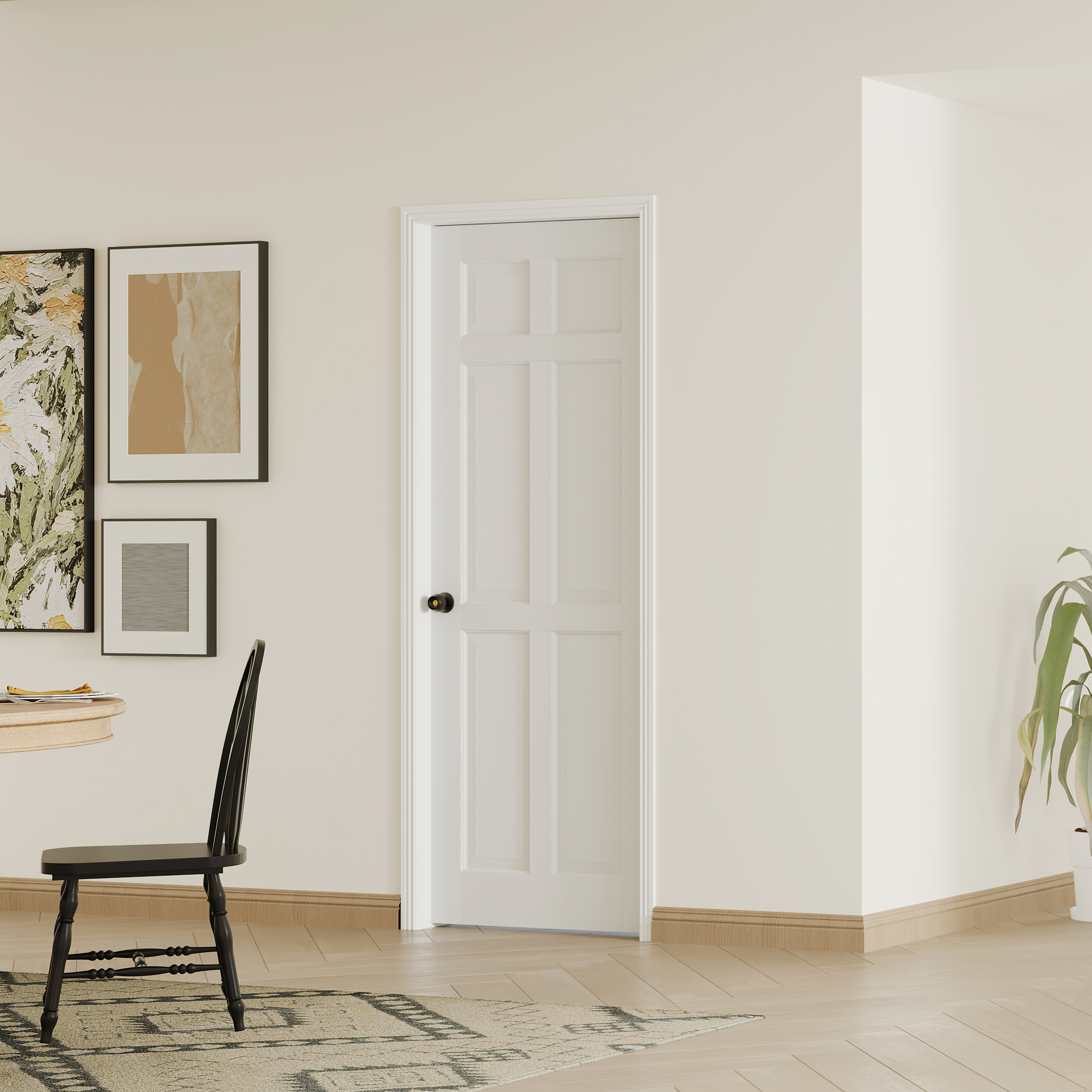 DOOOLI Slab Doors - 6 Panel Contemporary Design Manufacture Wood ...