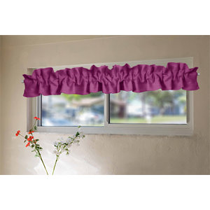 lovemyfabric Ruffled Window Valance | Wayfair
