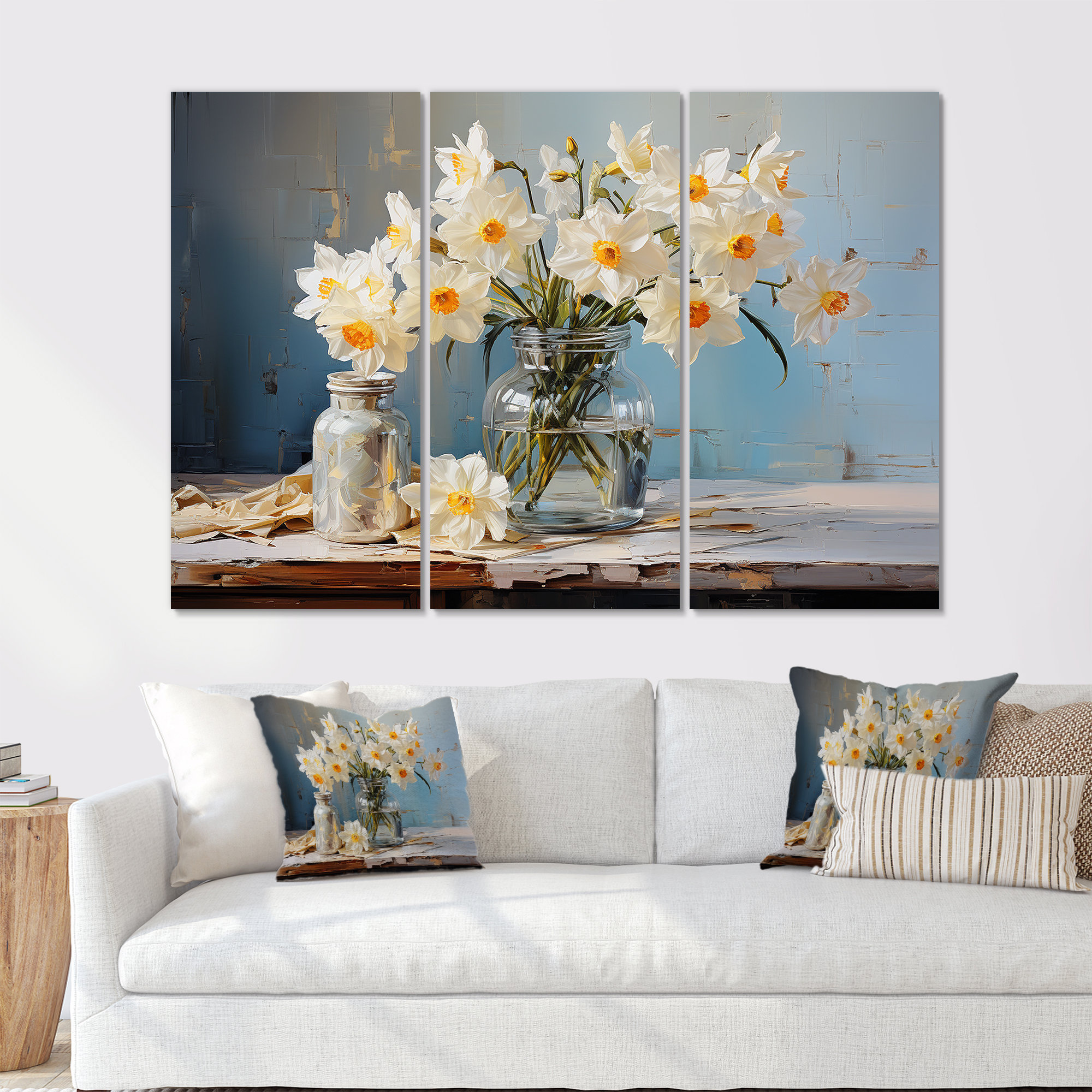 Lark Manor™ Daffodils Farmhouse Still Life - Daffodils Canvas Wall Art ...