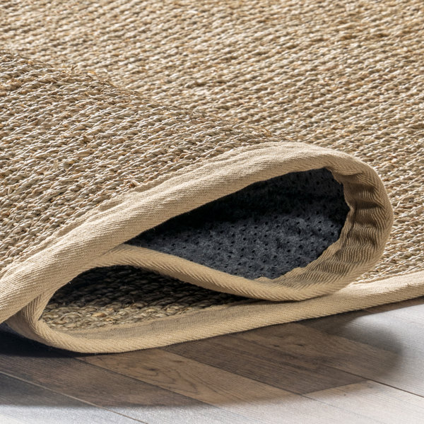 Highland Dunes Palacio Farmhouse Seagrass Area Rug in Beige & Reviews ...