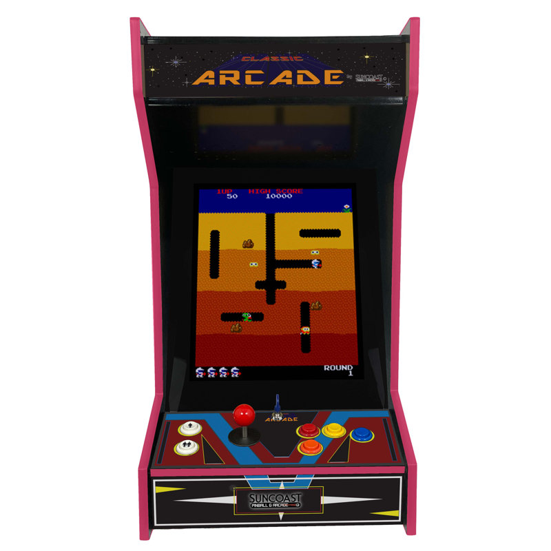 Suncoast Arcade Tabletop Arcade Machine with 19" Monitor and 516 Retro ...