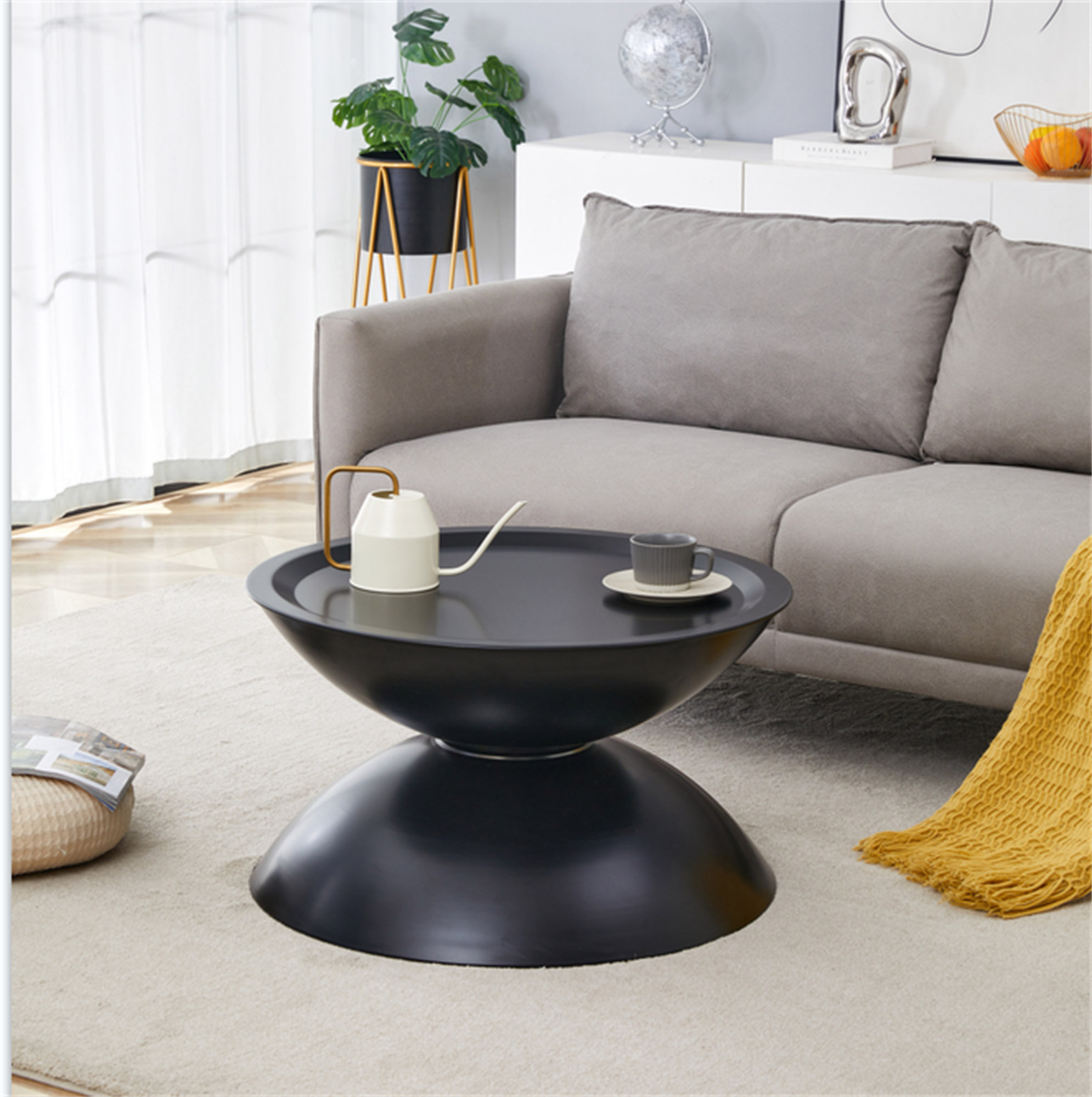 Latitude Run® Coffee Round Tables With Storge Movable Table Top ...