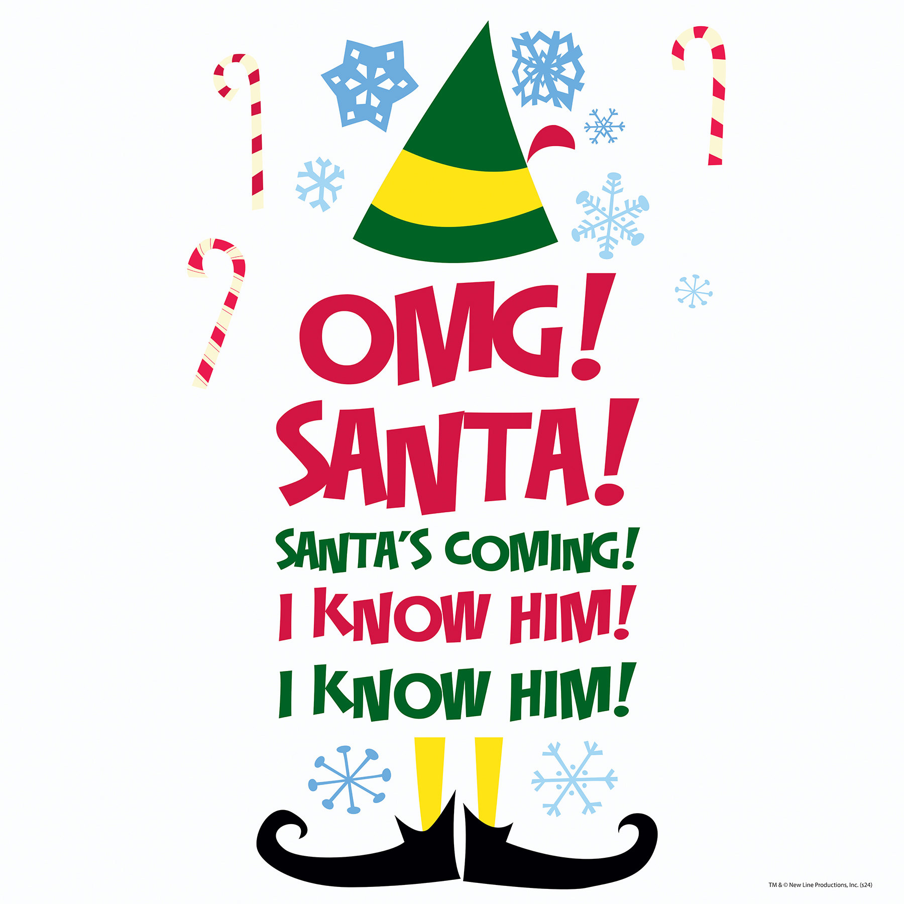 Room Mates Buddy The Elf Santa I Know Him Wall Quote Decals | Wayfair