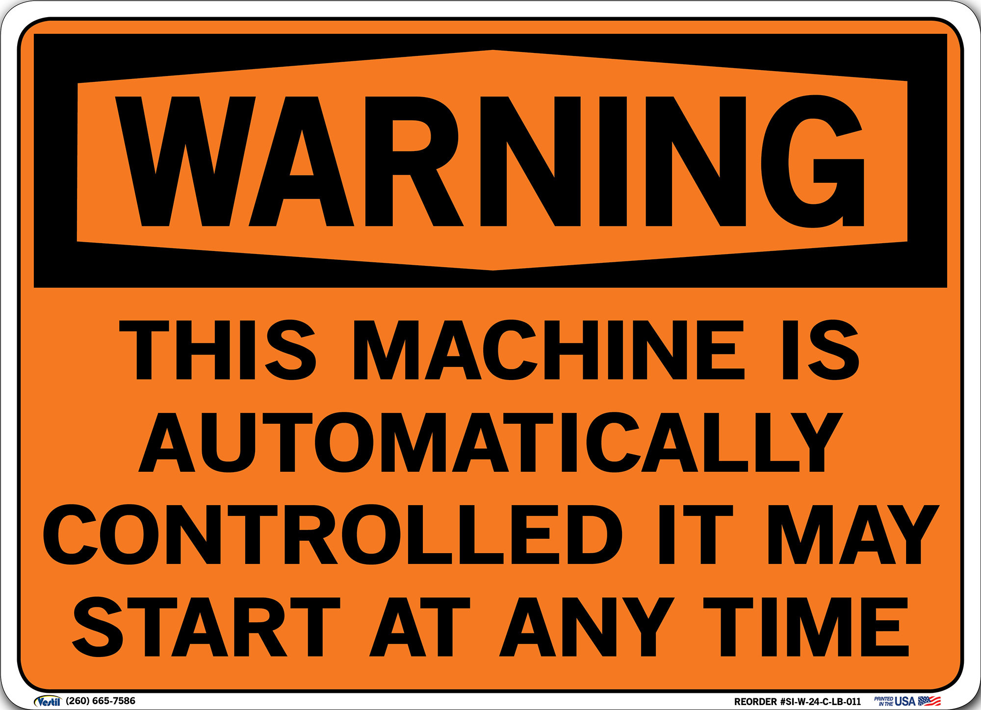 Vestil This Machine is Automatically Controlled IT May Start at any ...