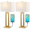 Wade Logan® Arthuree Table Lamp Set 28.5" Brass Gold Table Lamp Set ...