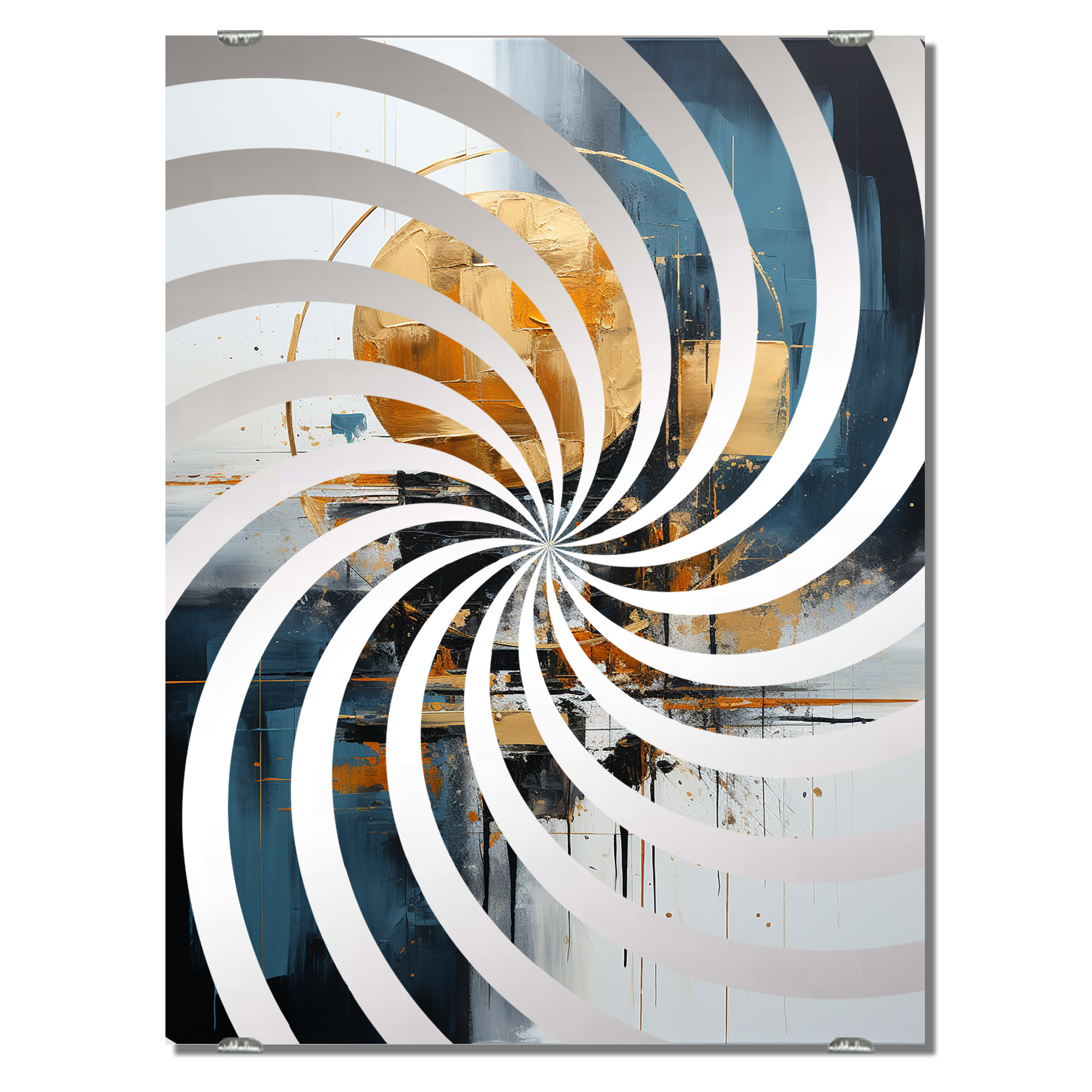 Wrought Studio Lieselore - Abstract Geometric Wall Mirror Large ...