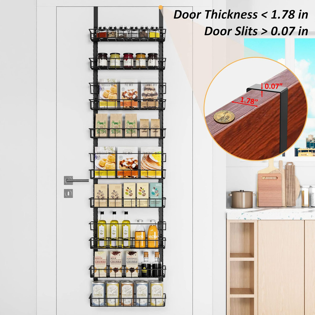 Prep & Savour Over the Door Spice Rack & Reviews | Wayfair